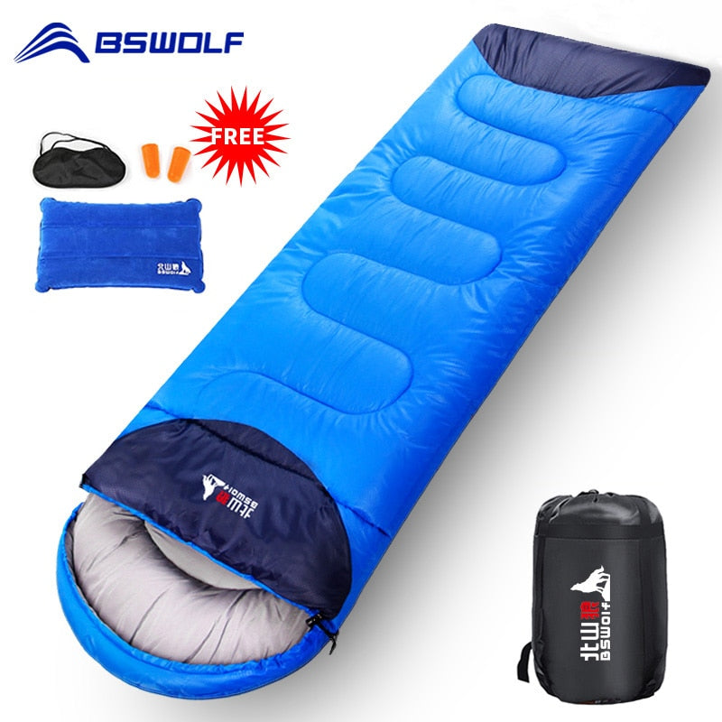 BSWOLF Camping Sleeping Bag Ultralight Waterproof 4 Season Warm Envelo | Outdoorsmen Marketplace